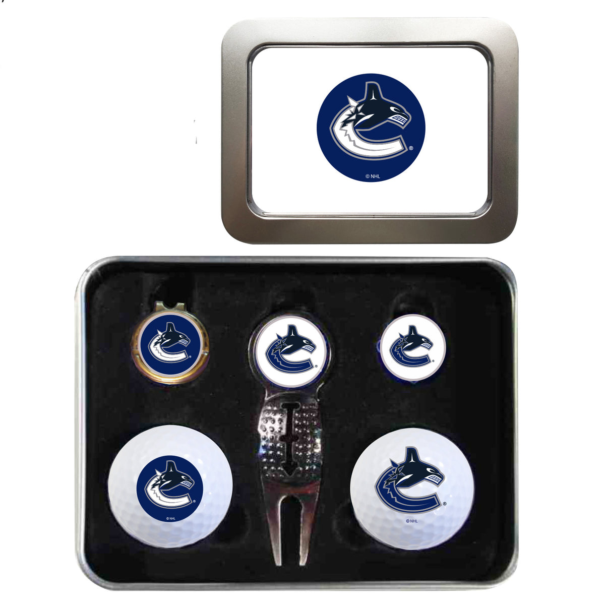Deluxe Gift Tin Set Vancouver Canucks – Hockey Golf Bags | NHL Team ...